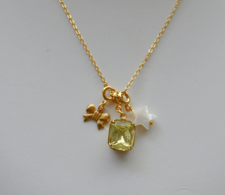 Yellow Charm Necklace Gift Set – amykaydesignstudios